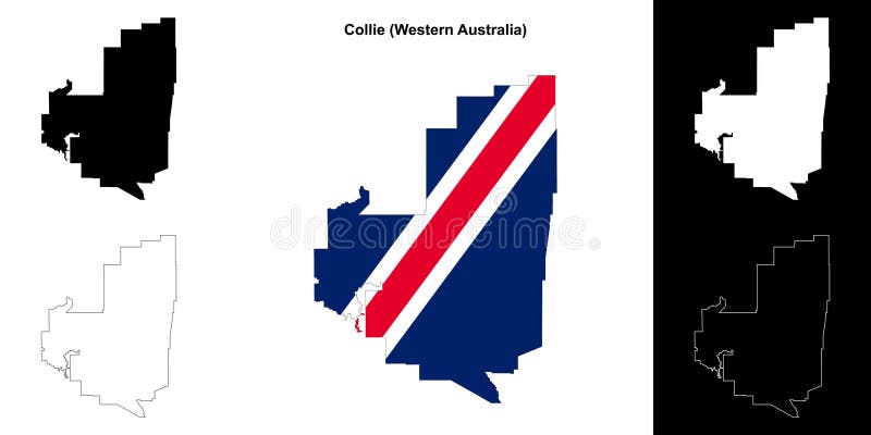 Collie outline map stock vector. Illustration of boundaries - 334803174