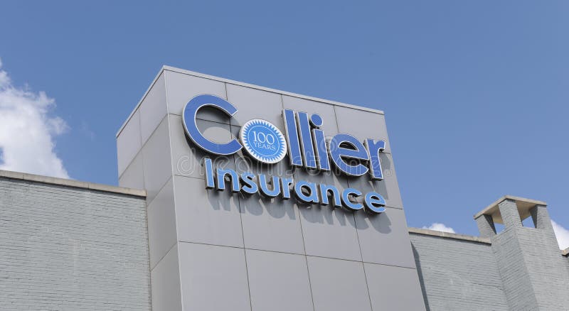 Collier Insurance Sign editorial stock image. Image of accident - 76436579