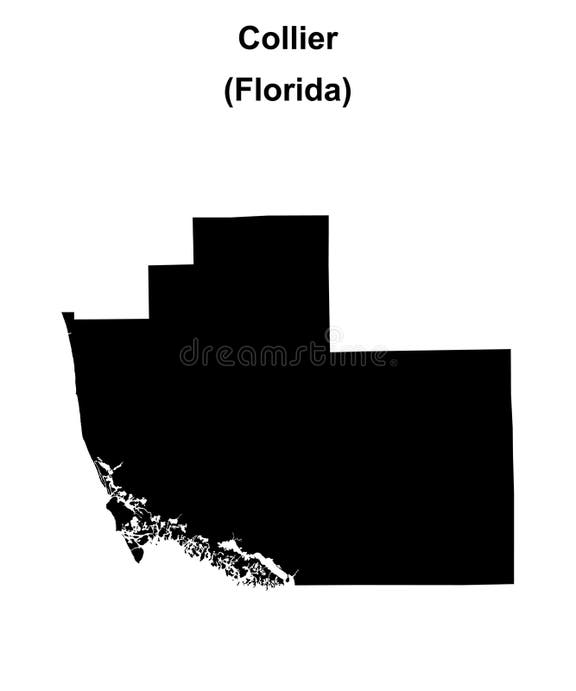Collier outline map stock vector. Illustration of boundaries - 357888672