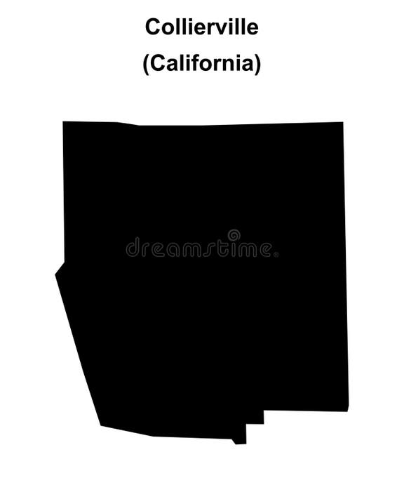 Collierville outline map stock illustration. Illustration of ...