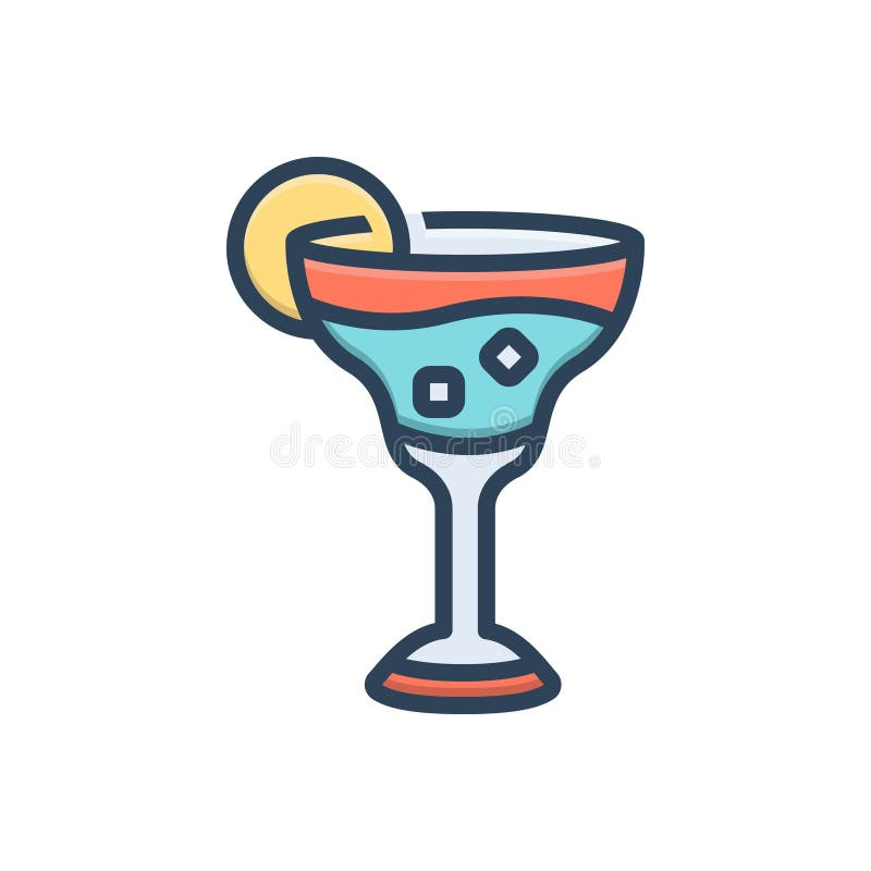 Color Illustration Icon for Collins, Alcohol and Beverage Stock ...