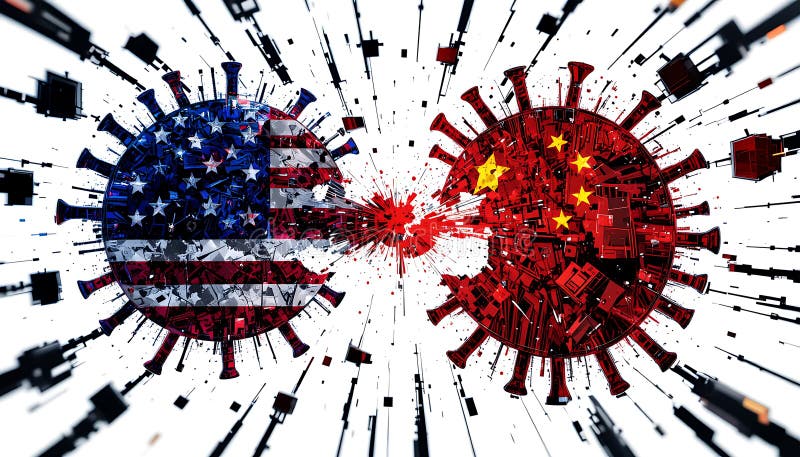 Collision of Abstract Shapes Depicting Virus Strains with National ...