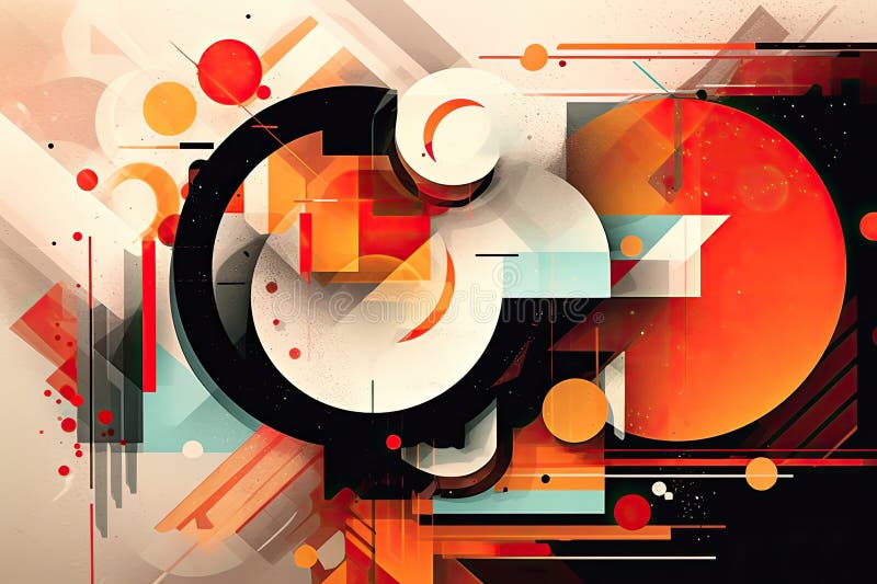 Collision of Bold Typography and Abstract Shapes, Creating a Visually ...