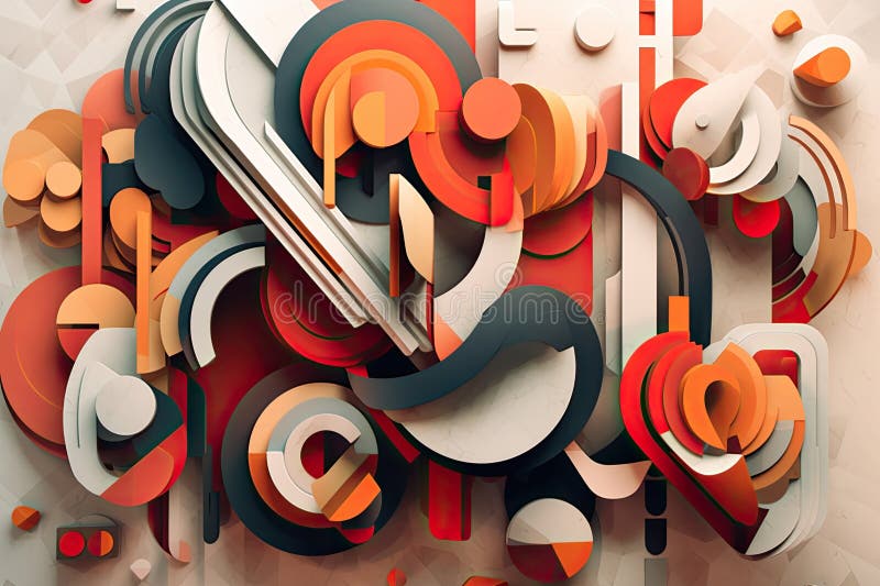 Collision of Bold Typography and Abstract Shapes, Creating a Visually ...