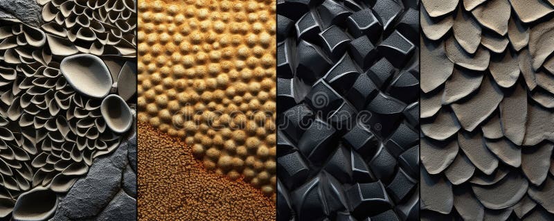 Collision of Contrasting Textures and Materials, Creating a Visually ...