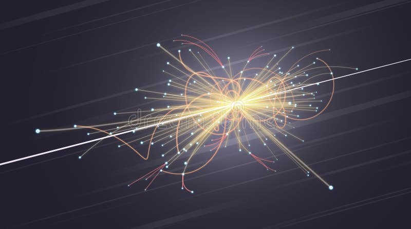 Collision De Particules Au LHC (Large Hadron Collider) Illustration ...