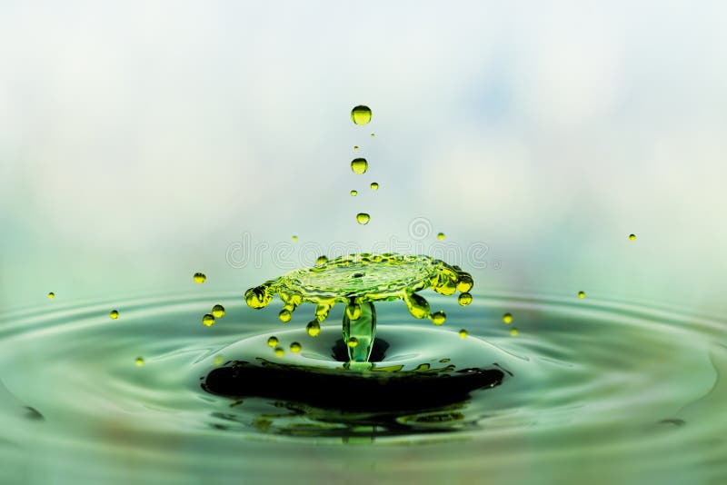 Collision Effect of Two Falling Water Drops - Splash Stock Image ...