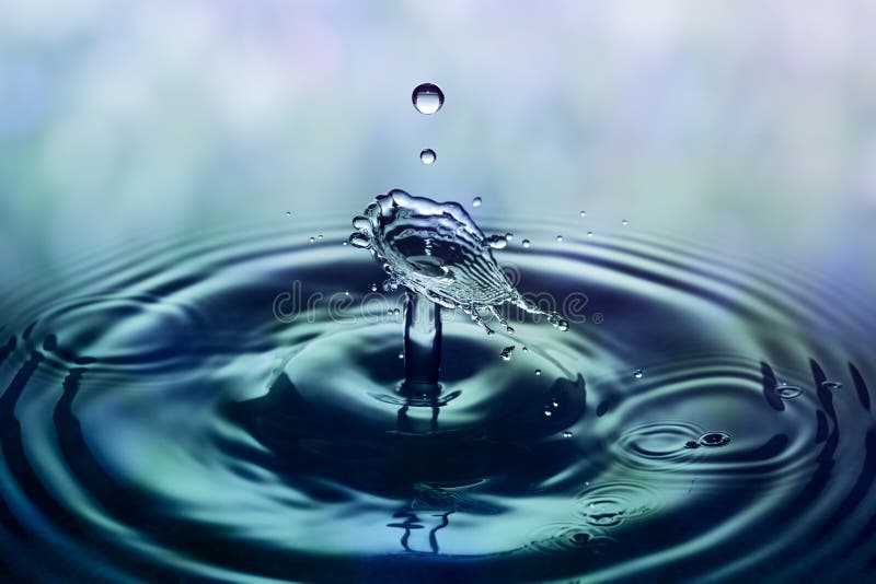 Collision Effect of Two Falling Water Drops - Splash Stock Photo ...
