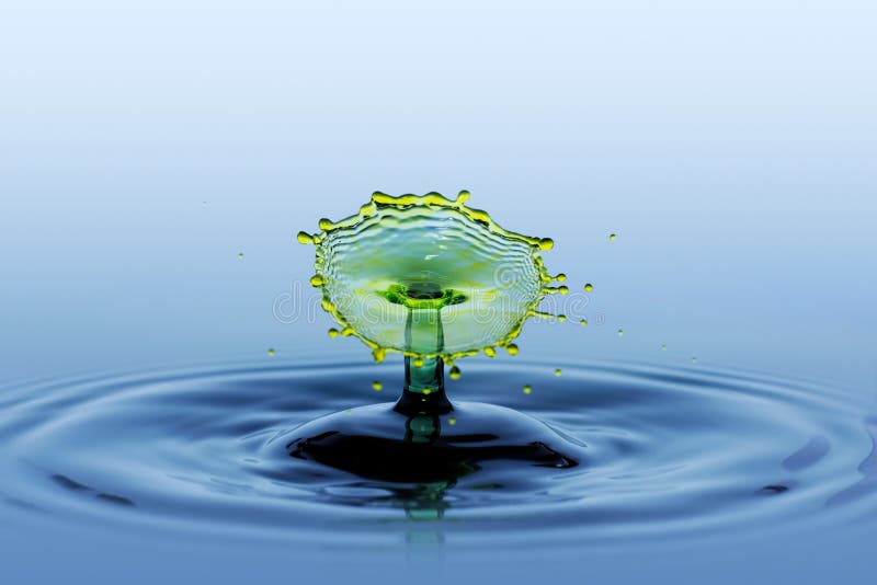 Collision Effect of Two Red Falling Water Drops - Spatter Stock Image ...