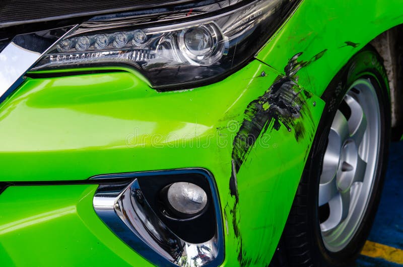 Collision of the Front Bumper Stock Photo - Image of metal, disaster ...