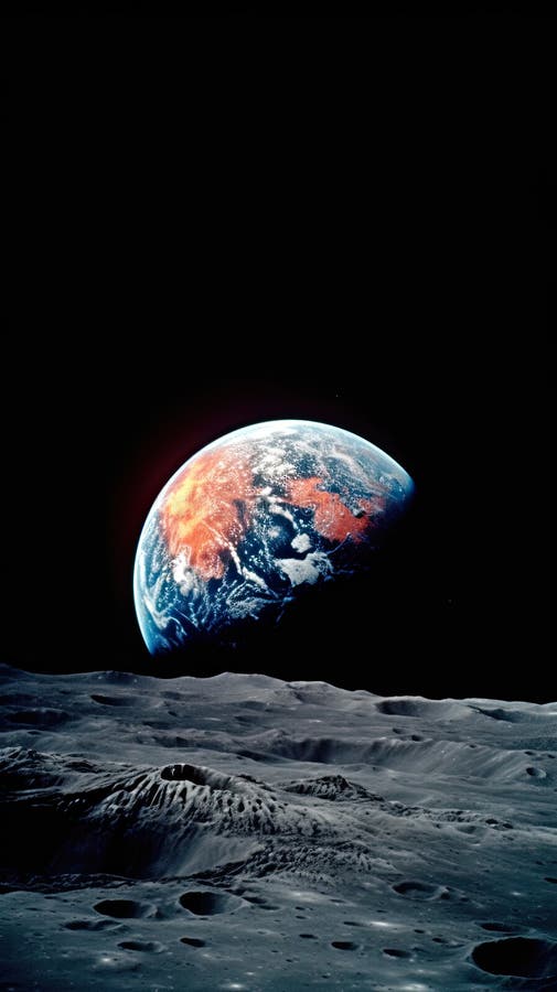 Collision of Planets in Space. Global Catastrophe on Earth, View from ...