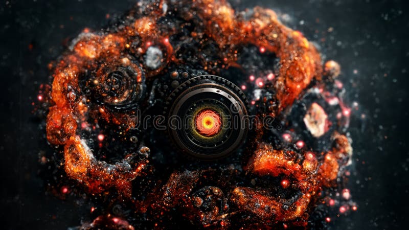 Collision of a Projectile with a Wall Stock Image - Image of poster ...