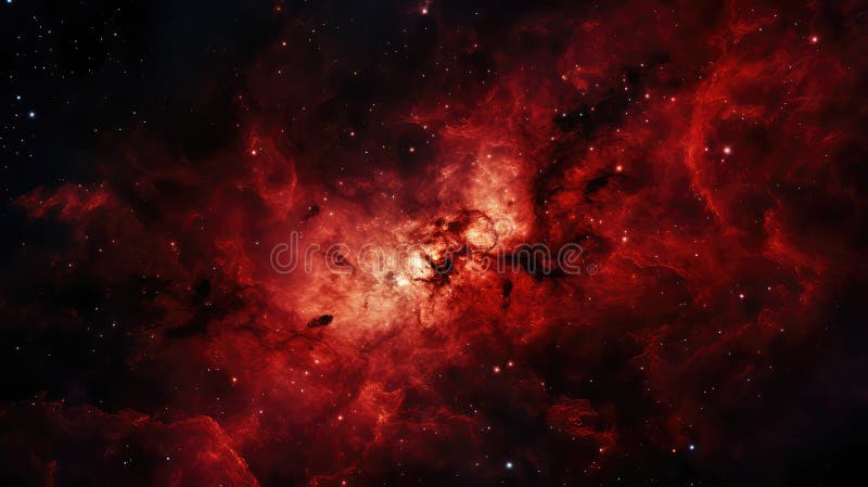 Collision red galaxy stock illustration. Illustration of cluster ...