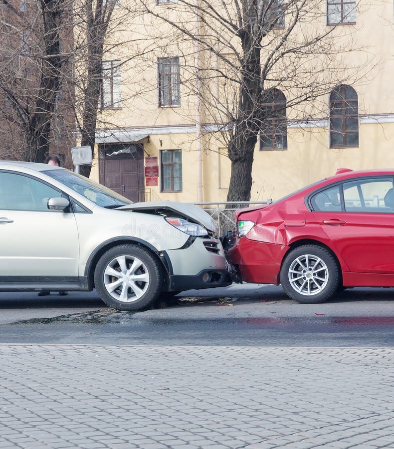 Collision of two cars stock photo. Image of body, metal - 68990786