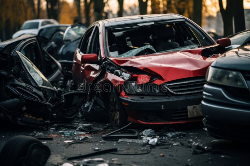 Collision between Two Cars on the Streets Stock Image - Image of ...
