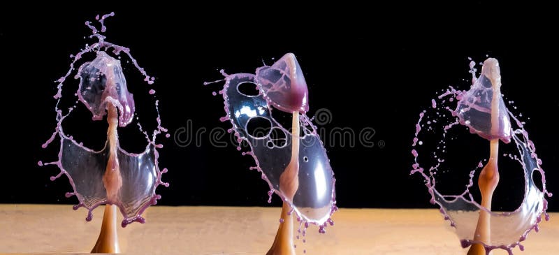Collision of Two Drops of Water Stock Photo - Image of falling, fluids ...