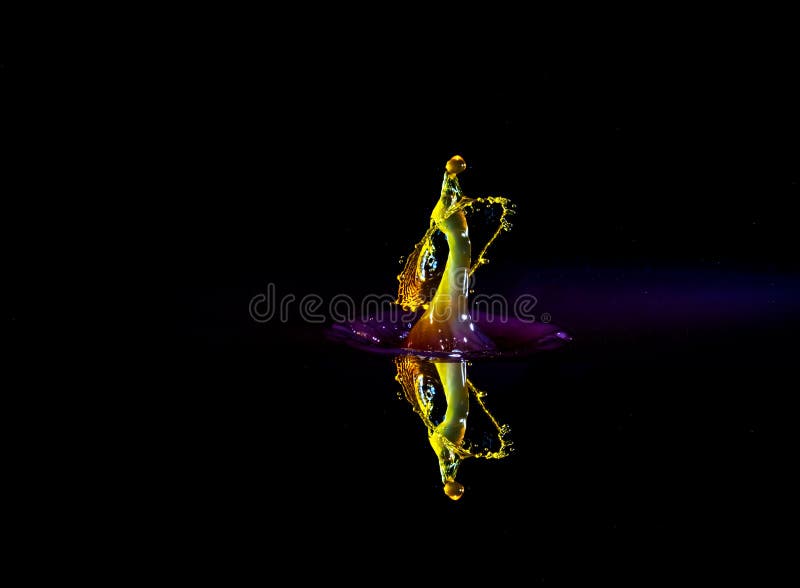 Collision of Two Drops of Water Stock Image - Image of fluids, abstract ...
