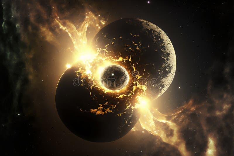 Collision Planets Stock Illustrations – 311 Collision Planets Stock ...
