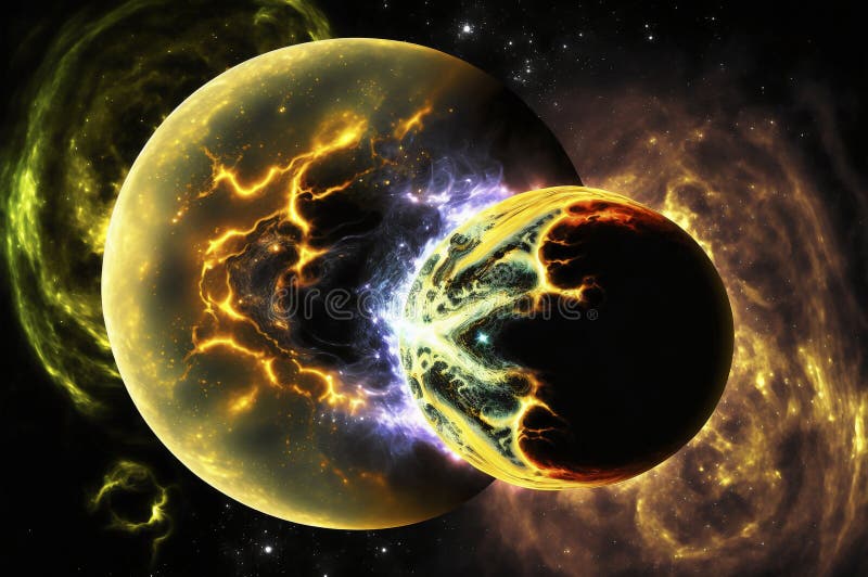 Collision Planets Stock Illustrations – 311 Collision Planets Stock ...