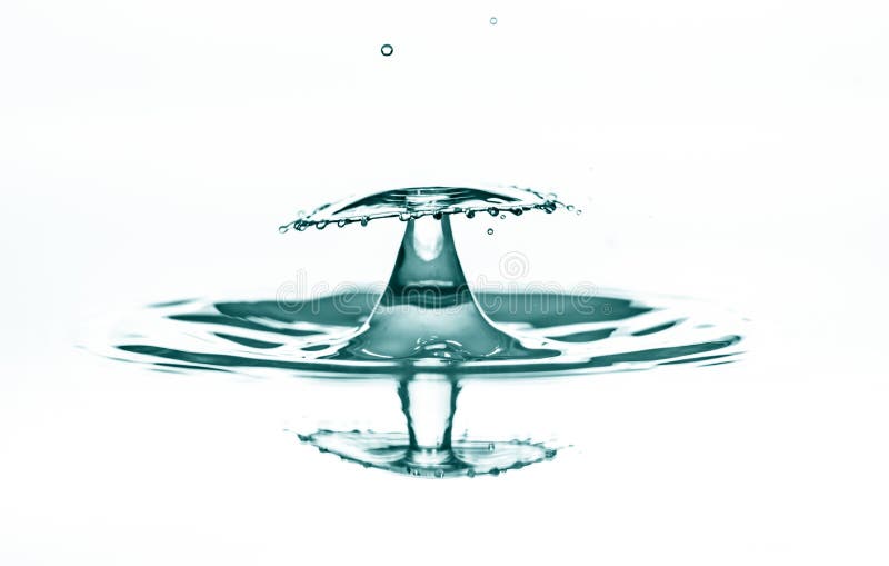 Collision of Two Water Droplets Hitting the Surface Stock Image - Image ...