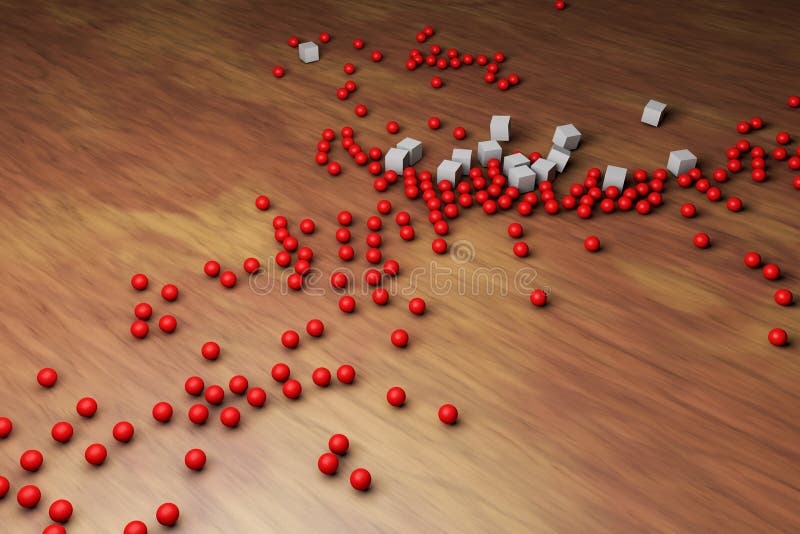 Collisions between objects stock illustration. Illustration of white ...