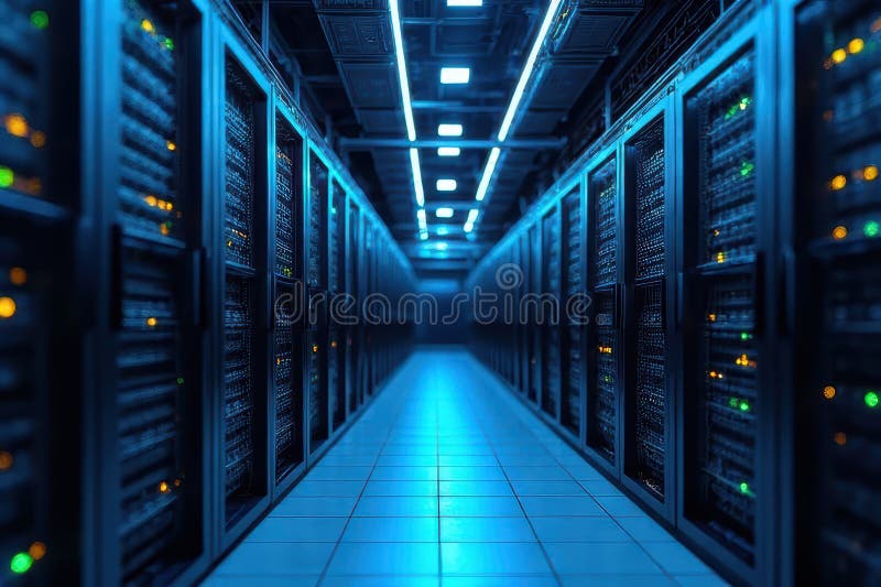 Collocated Data Centers and Networking Architecture Stock Illustration ...