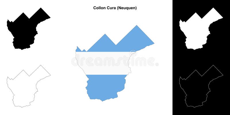 Collon Cura outline map stock vector. Illustration of blank - 360987924