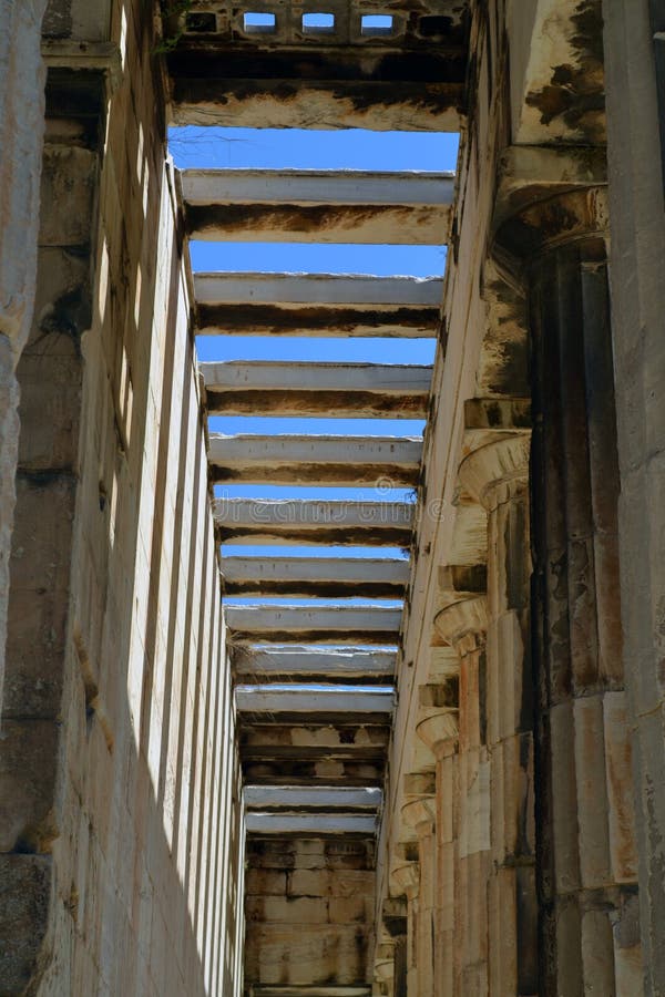 Collonade in Greece stock image. Image of europe, classic - 48159869