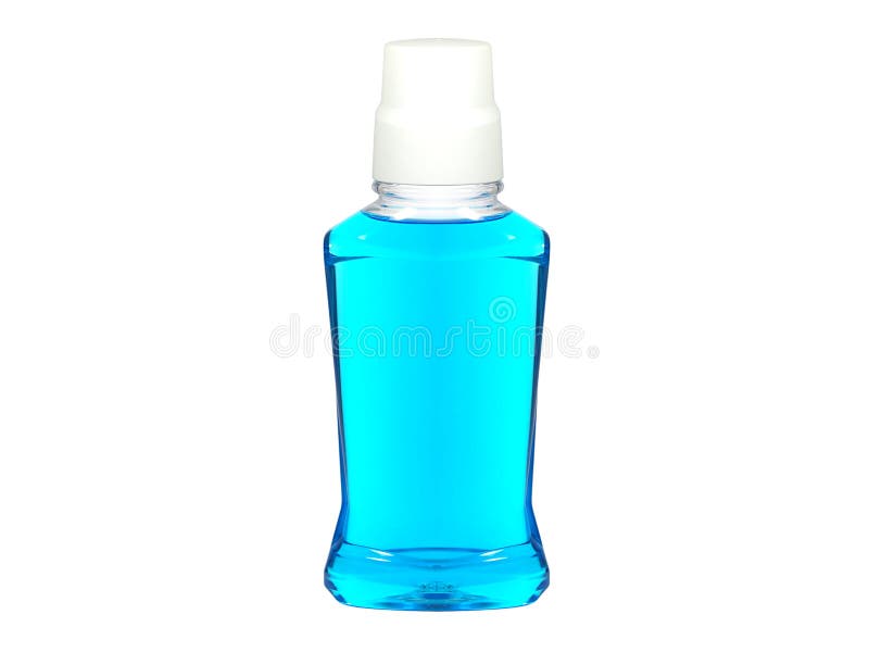 Bain De Bouche Blue Water Isolate Image stock - Image du hygiène ...