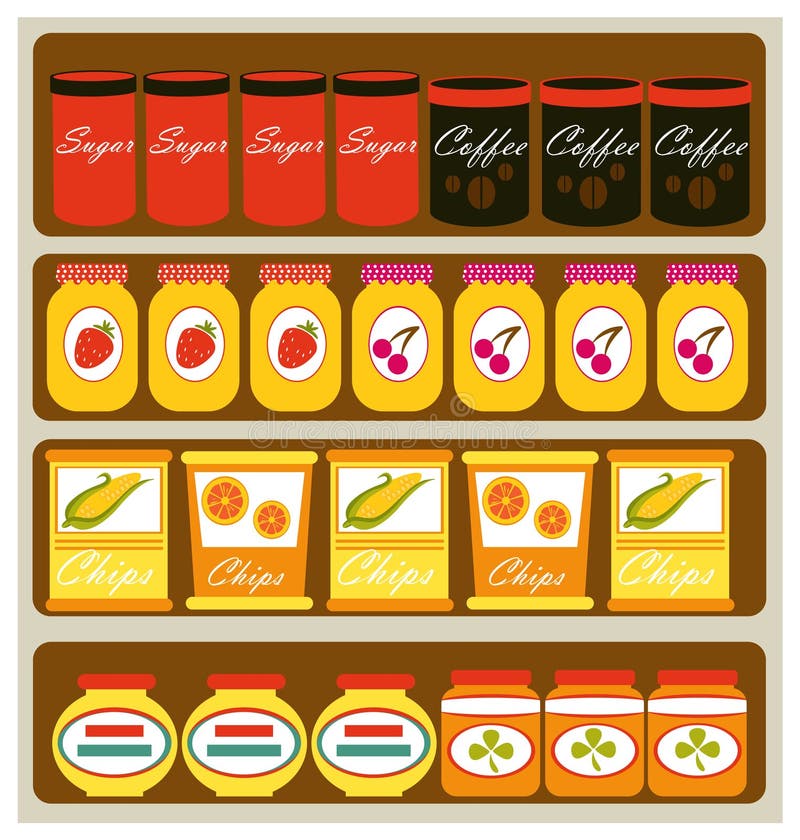 Fondo del colmado ilustración del vector. Ilustración de mercado - 59234073