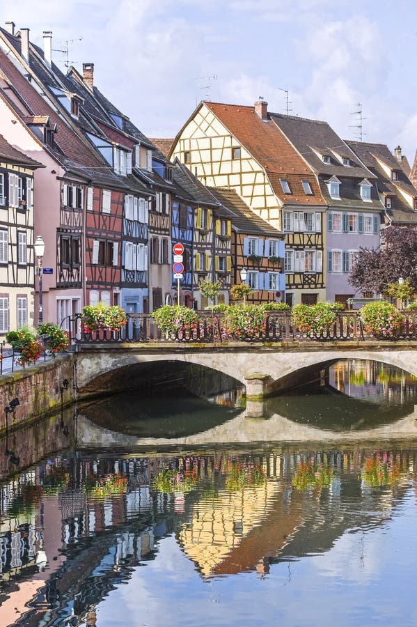 Colmar-romantische Stadt in Elsass Stockbild - Bild von romantisch ...