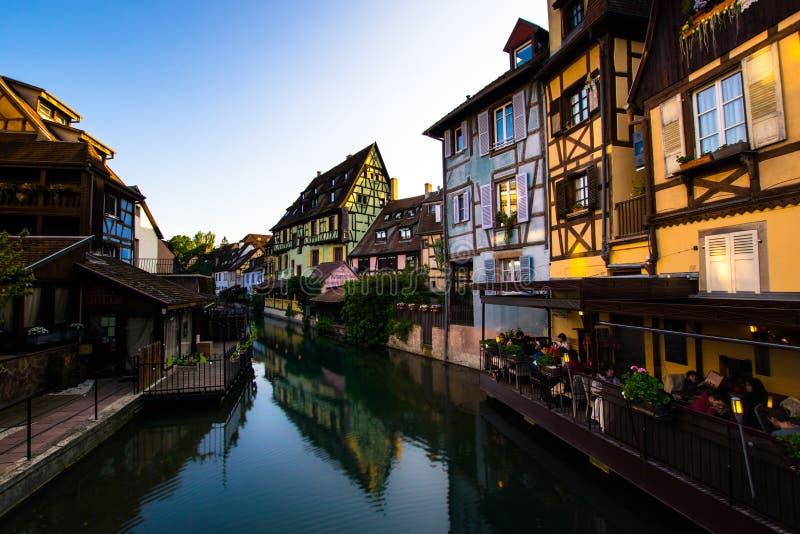Colmar stock image. Image of river, mirror, colours - 147045523