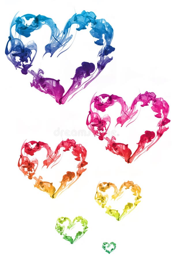 Ink hearts love stock photo. Image of motion, heart, flow - 9737576