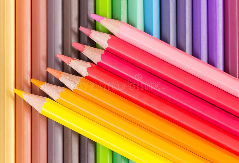 Coloful pencil crayons stock image. Image of supplies - 73790161