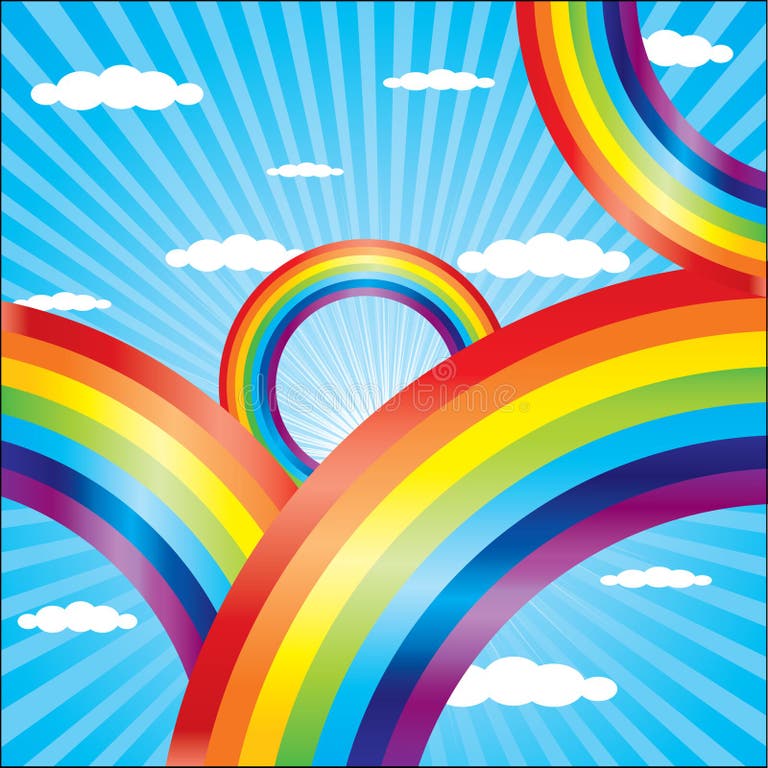 Coloful rainbow stock vector. Illustration of color, abstract - 10118105