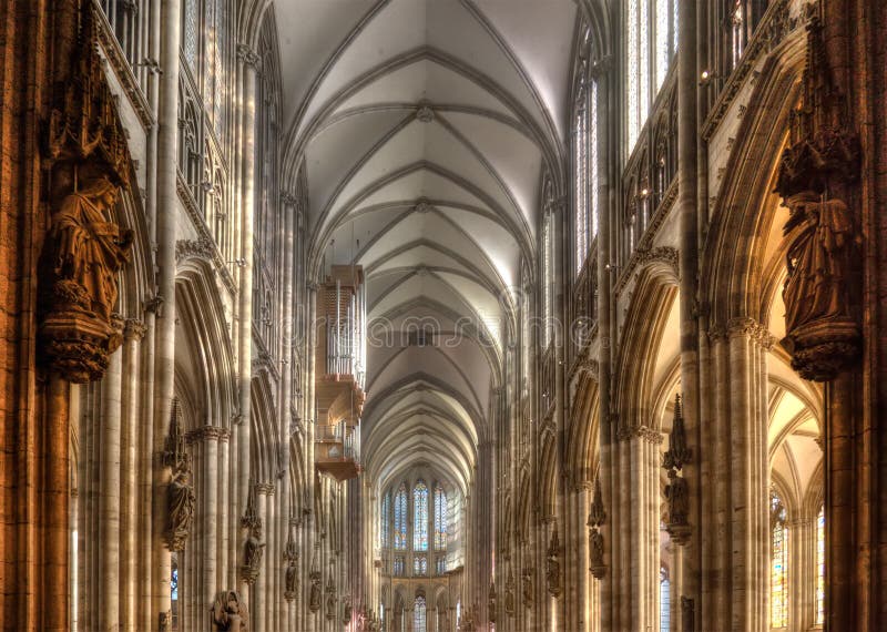 Cologne Cathedral Interior Vault Editorial Stock Photo - Image of ...