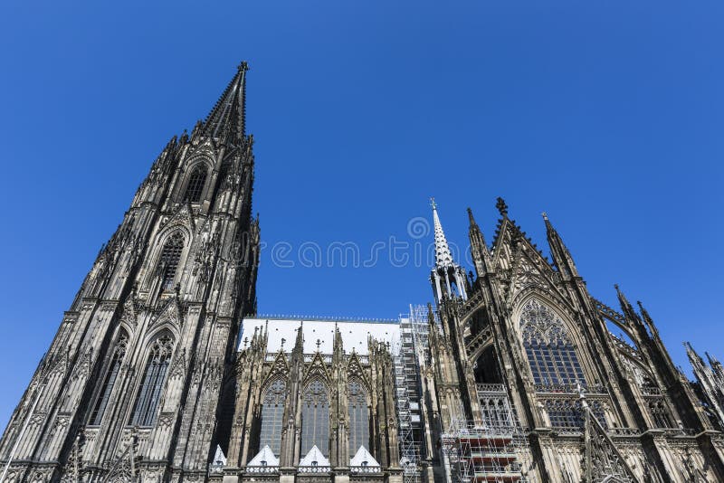 Cologne Cathedral Side View, Germany Stock Image - Image of travel ...