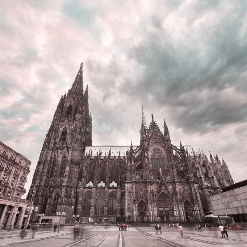Cologne Cathedral on the South Side, Germany Stock Photo - Image of ...