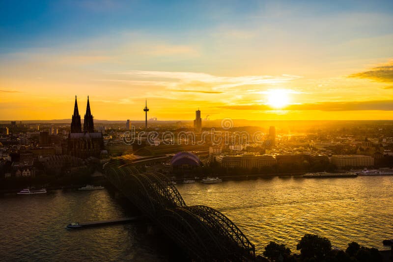 Skyline of Cologne editorial photography. Image of rhine - 123826182