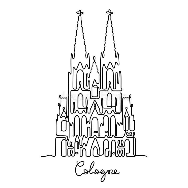 Cologne Skyline. Linear Style. Stock Vector - Illustration of ...