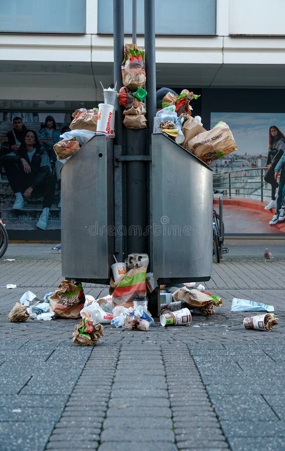 Overloaded Garbage Container Editorial Photo - Image of municipal, city ...