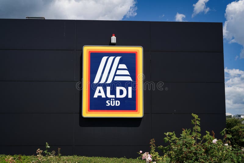 Logo of the Discounter ALDI SUED Editorial Photo - Image of black ...