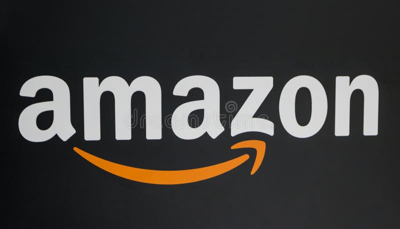 COLOGNE, GERMANY SEPTEMBER, 2017: Amazon Logo on Black Background ...