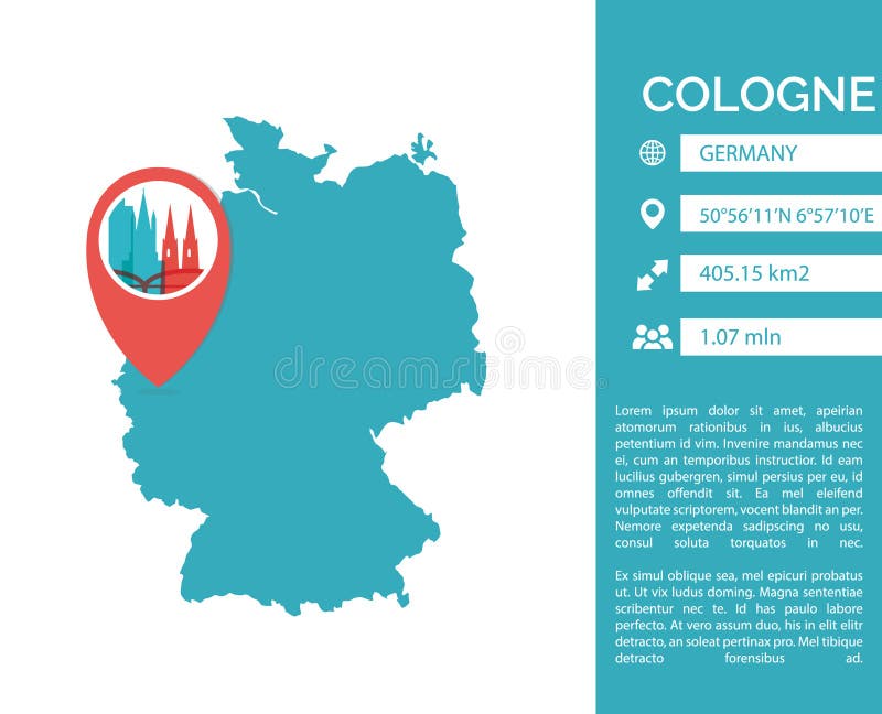 Cologne Map Infographic Vector Isolated Illustration Stock Vector ...