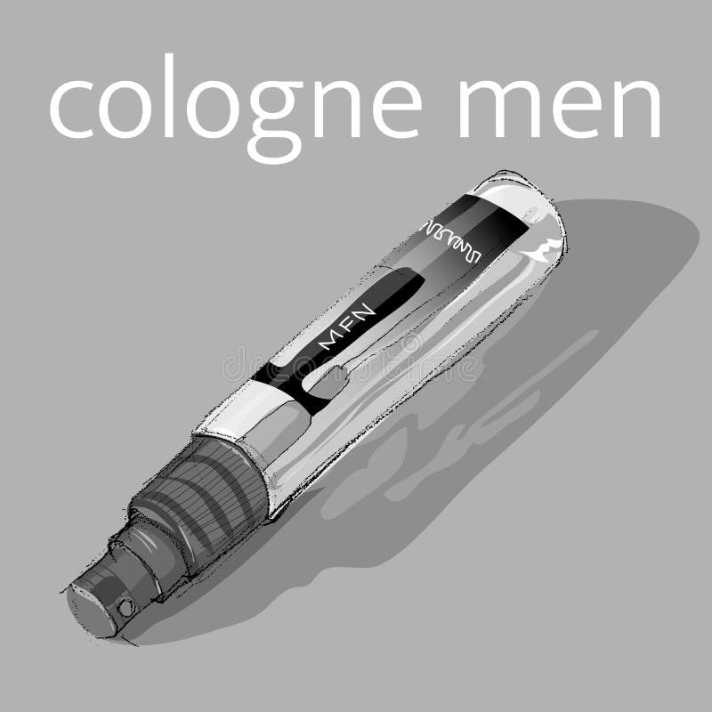 Cologne Men Drawing Sketch Pencil Style Stock Illustration ...