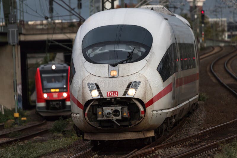 ICE Train Near Cologne Germany Editorial Stock Image - Image of german ...