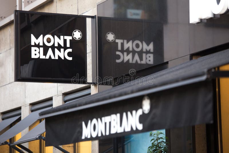 Cologne, North Rhine-Westphalia/germany - 17 10 18: Mont Blanc Sign in ...