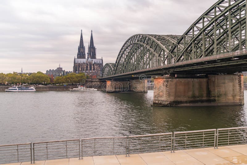 Cologne River View on Cologne Cathedral Stock Image - Image of ...