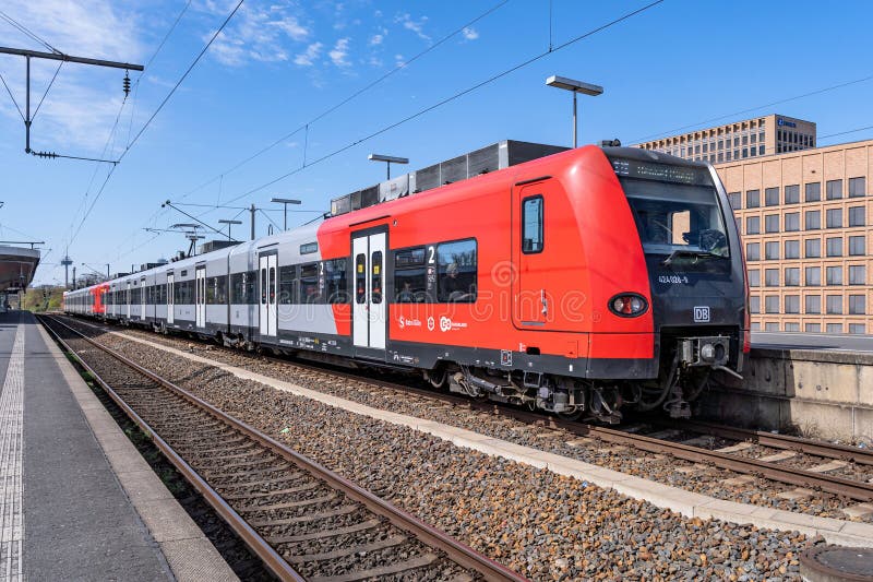 Cologne S-Bahn editorial photography. Image of commuter - 375253197