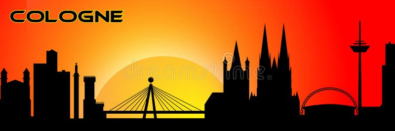 Cologne silhouette stock vector. Illustration of outline - 22849740